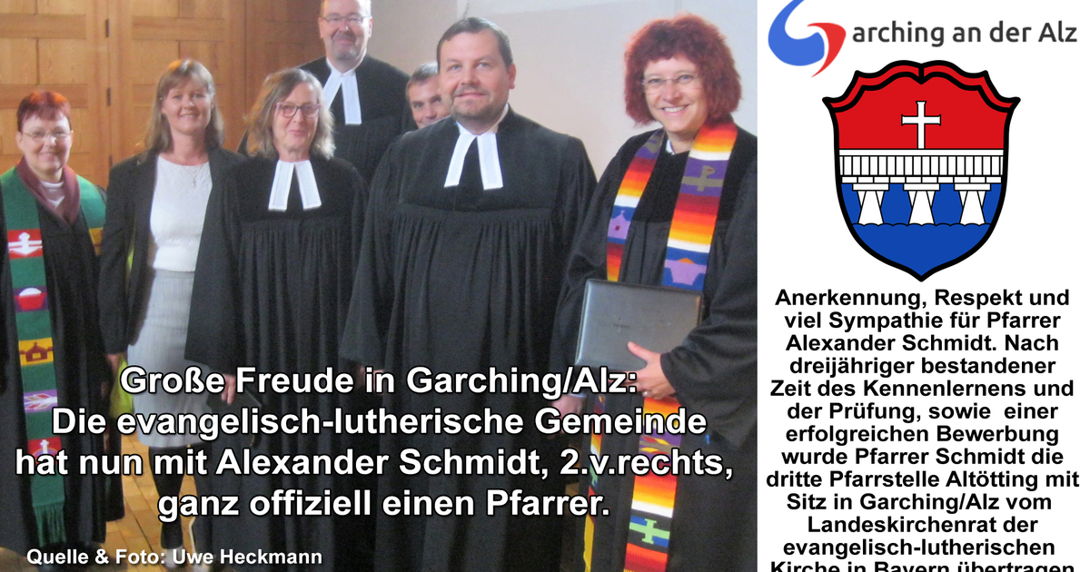Offizielle Amtseinführung des evangelischen Pfarrers Alexander Schmidt ...